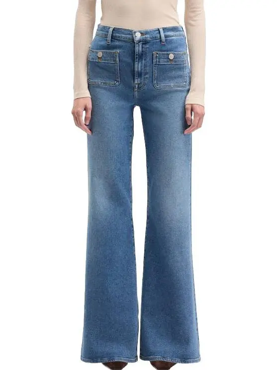 SEVEN Modern Dojo High-waist Flare Jeans - Oceanstone