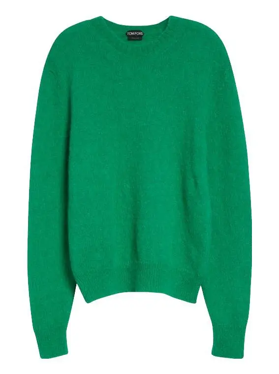 TOM FORD Alpaca Blend Crewneck Sweater - Bright Green