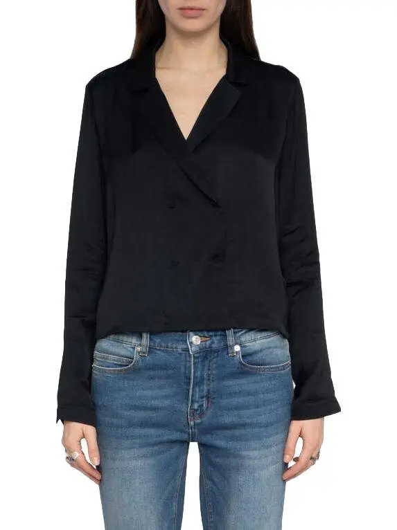 Zadig&Voltaire Tussi Satin Top - Black