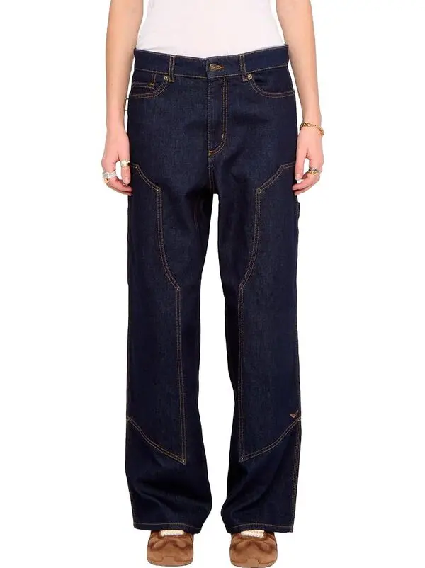 Zadig&Voltaire Perya Straight Leg Cargo Jeans - Brut