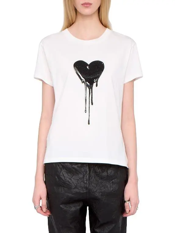 Zadig&Voltaire Walk Heart Embellished T-shirt - Judo