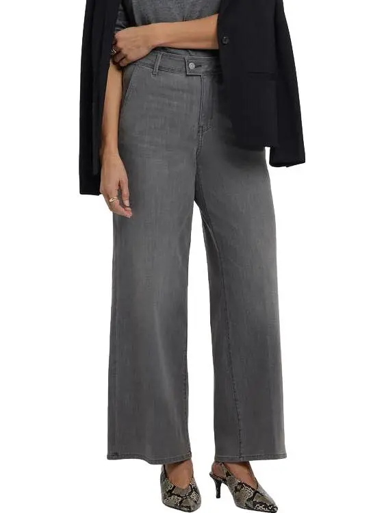 NYDJ Mona High Waist Ankle Wide Leg Jeans - Chateau Shadow
