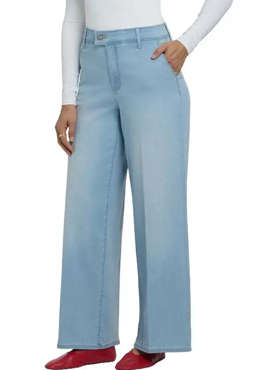 NYDJ Mona High-waist Ankle Wide-leg Jeans - Oceanfront