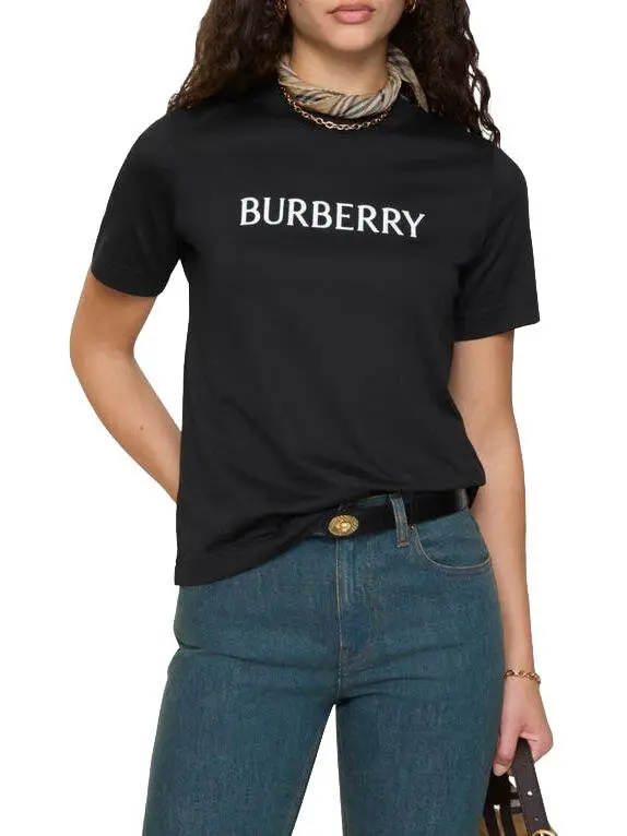 Burberry Frankie Logo Graphic T-shirt - Black
