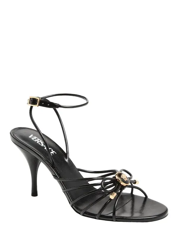 Versace Opera Bow Strappy Sandals - Black-versace Gold