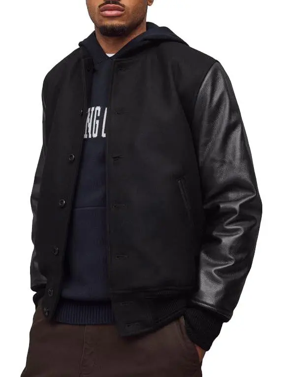 Reigning Champ Wool And Cashmere Award Jacket - Black