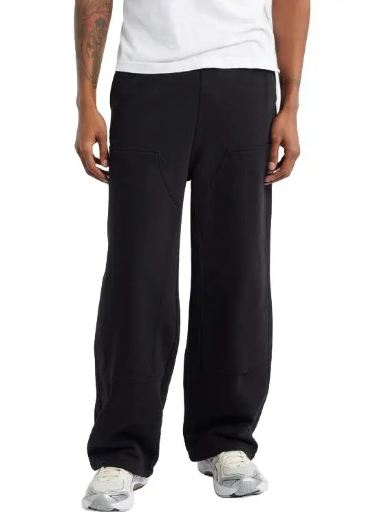 Carhartt Work In Progress Double Knee Cotton Blend Sweatpants - Grey