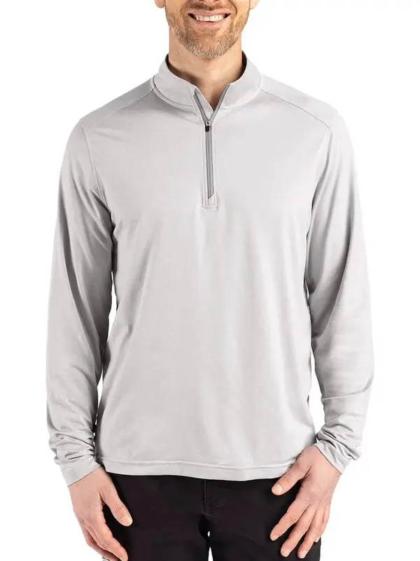 Cutter & Buck Coastline Epic Comfort Half Zip Performance Pullover - Concrete