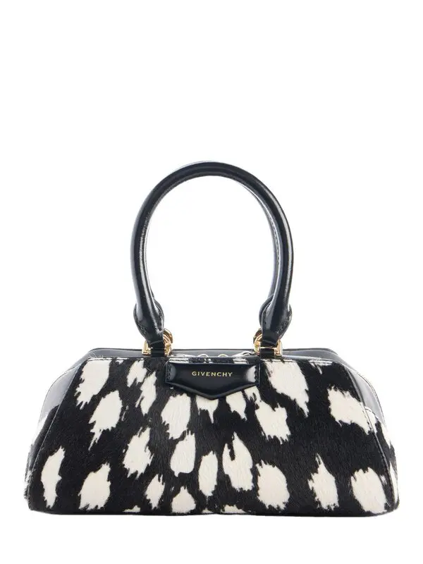 Givenchy Small Antigona Calf Hair Satchel - 004-black/white
