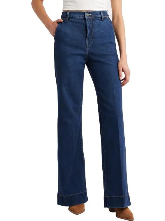 HIDDEN JEANS High-waist Flare Trouser Jeans - Dark Wash
