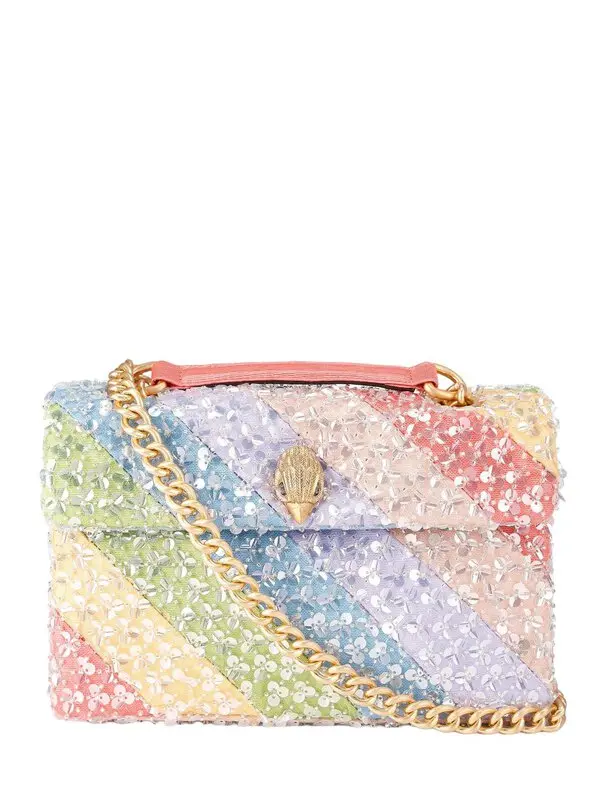 Kurt Geiger Large Kensington Sequin Convertible Shoulder Bag - Multi Pastel