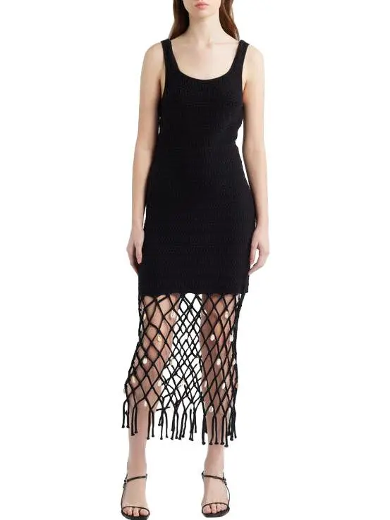 Rails Nastia Shell Embellished Cover-up Dress - Black