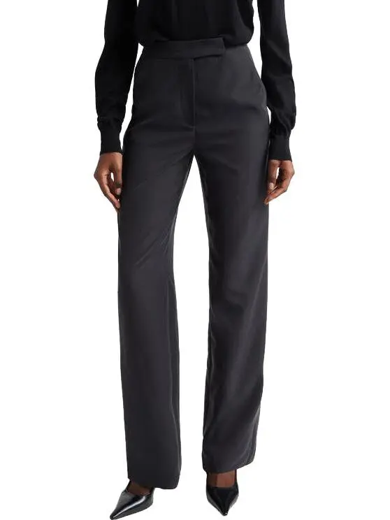 Emporio Armani Straight Leg Trousers - Solid Black