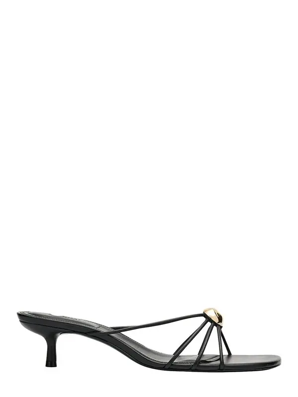 Simkhai Amaya Strappy Leather Kitten-heel Sandals - Black