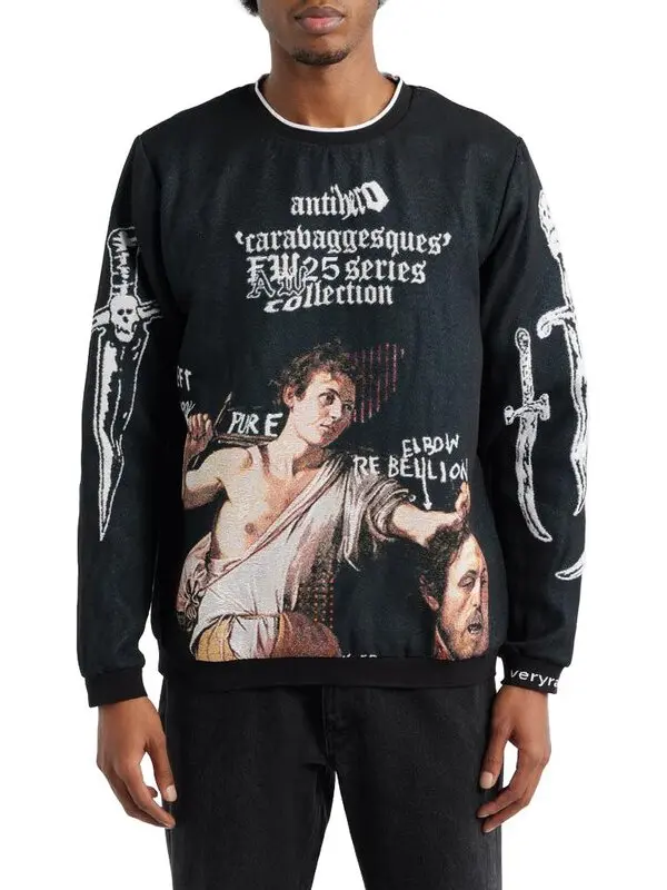 VERYRARE David Vs. Goliath Jacquard Sweatshirt - Black