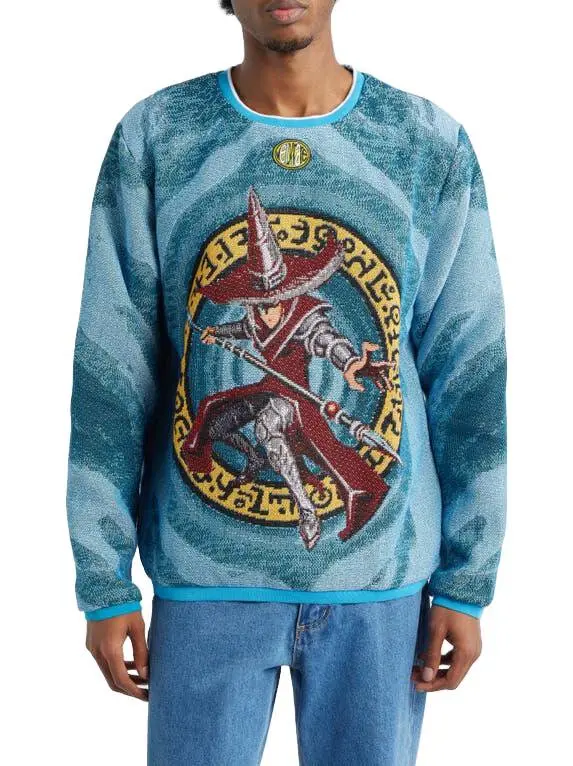 VERYRARE Wizard Jacquard Sweatshirt - Blue