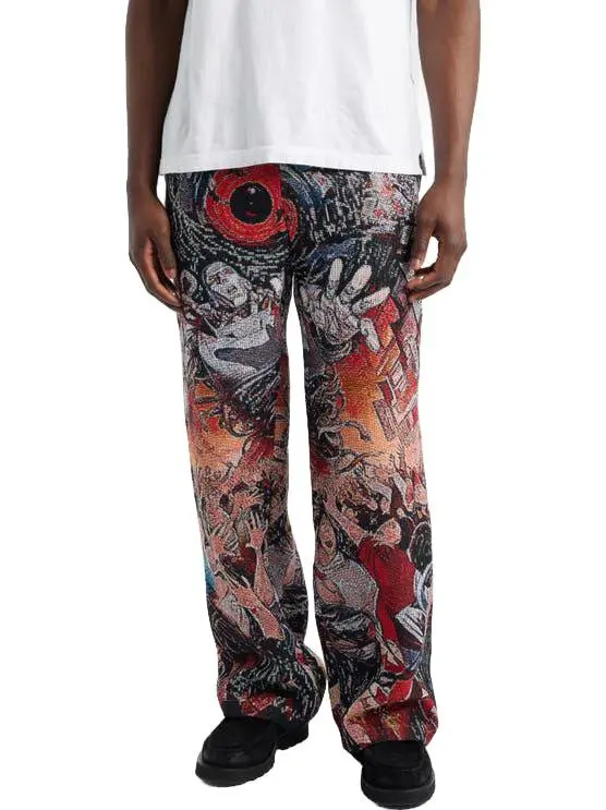 VERYRARE Robot Mayehm Jacquard Pants - Red