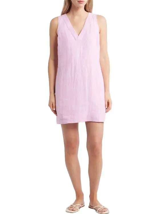 Tommy Bahama Sleeveless Linen Shift Dress - Lilac Chiffon