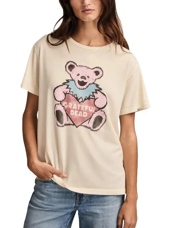 Lucky Brand Grateful Dead Valentine Bear Graphic T-shirt - Eggnog