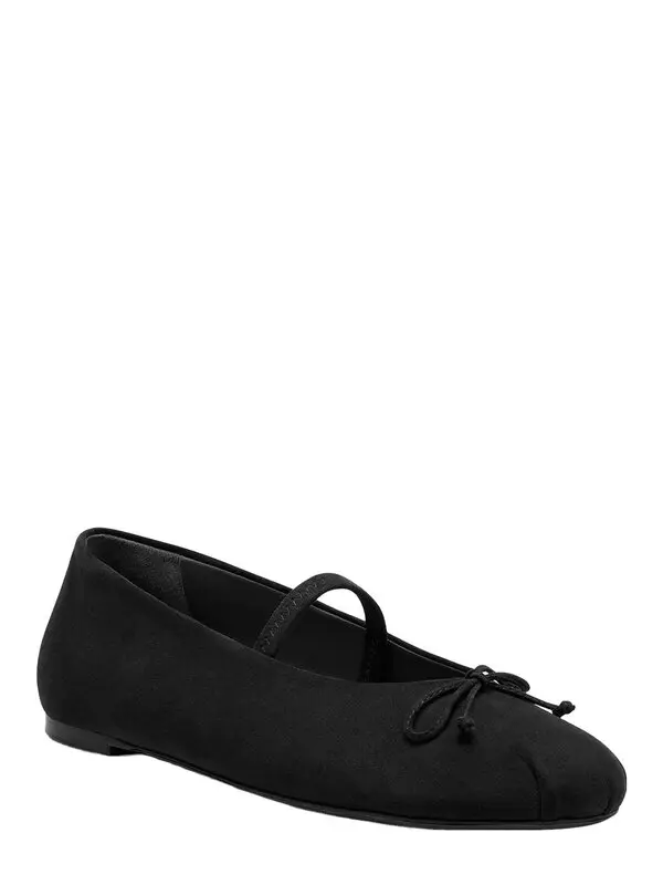 STUART WEITZMAN Prima Bow Mary Jane Flat - Black