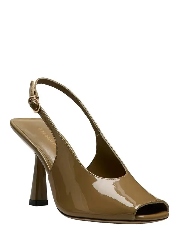 STUART WEITZMAN Val Slingback 85 Sandal - Golden Olive