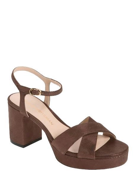 STUART WEITZMAN Dayna Platform 80 Sandal - Walnut