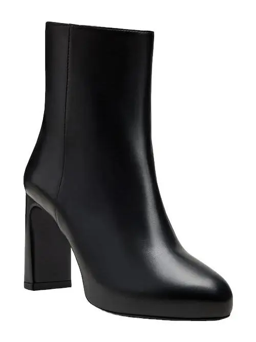 STUART WEITZMAN Babette Platform Zip Bootie - Black