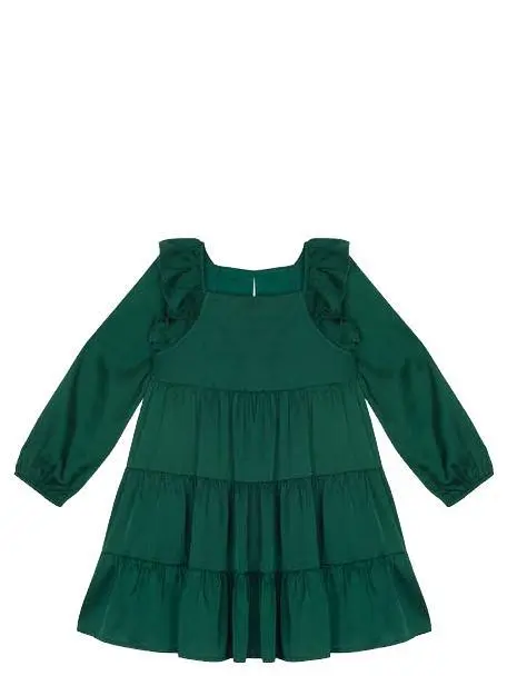 ISOBELLA & CHLOE Mistletoe Tiered Dress - Green