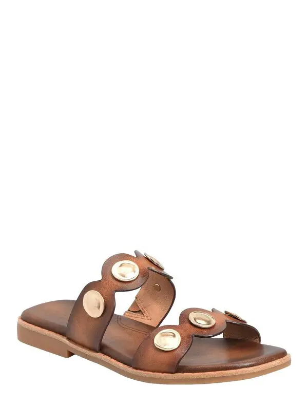 SOFFT Ezra Leather Slide Sandal - Antico Luggage