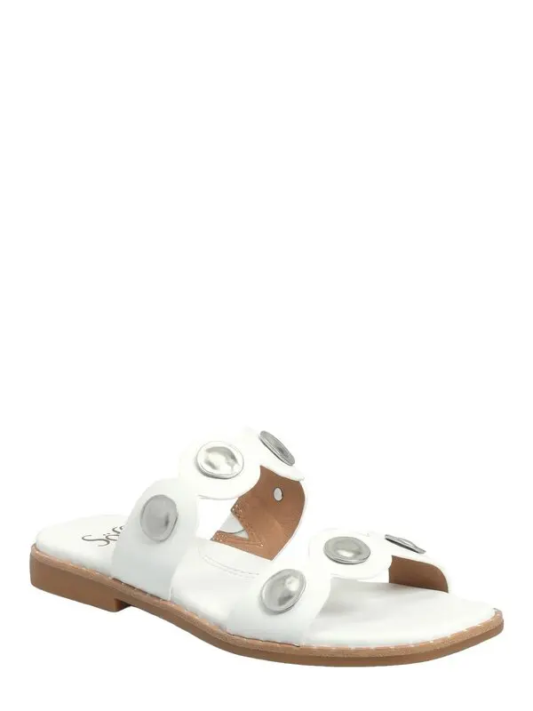 SOFFT Ezra Leather Slide Sandal - White