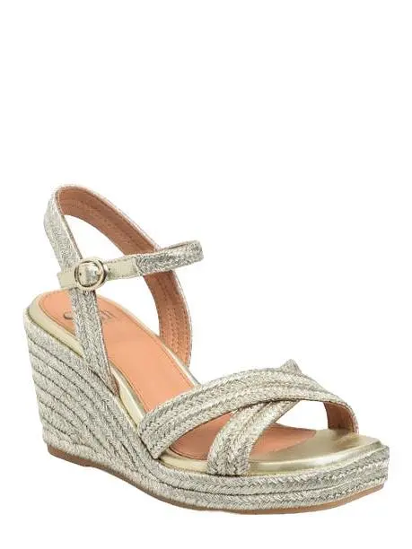 SOFFT Espadrille Wedge Sandals - Platino