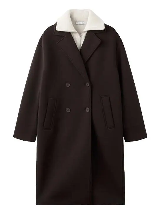 Mango Trench Coat With Bib - Brown