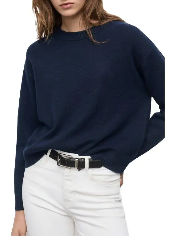 Mango Crewneck Sweater - Dark Navy