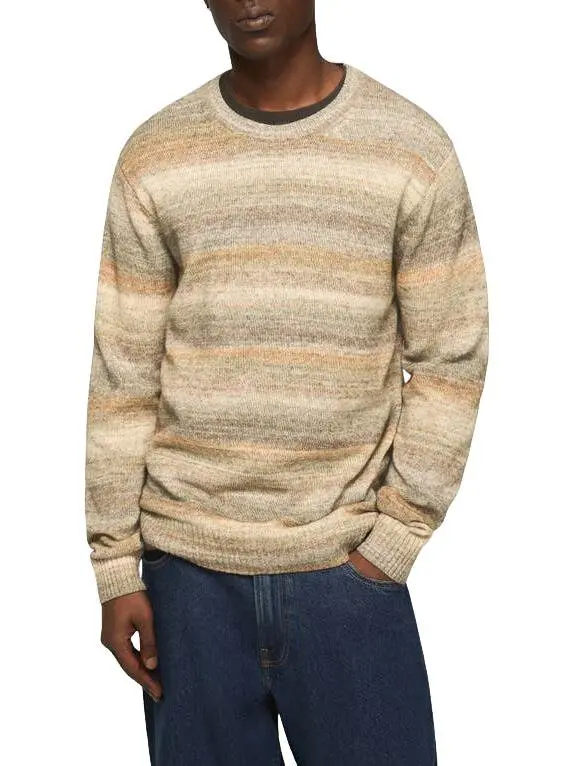 Lucky Brand Space Dye Cotton Blend Crewneck Sweater - Multi Combo