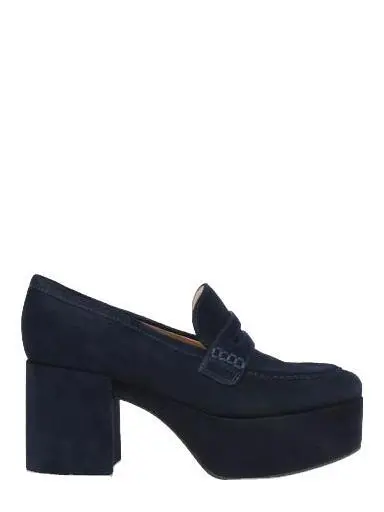 GIANVITO ROSSI Jenna Platform Loafer - Blue Suede