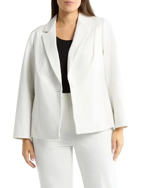 KASPER One-button Blazer - Vanilla Ice