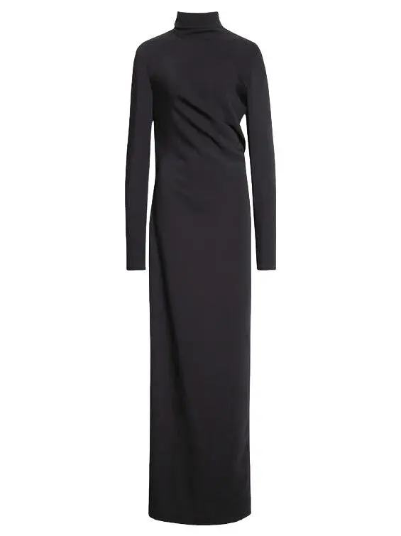 TOTEME Twist Long Sleeve Dress - Black
