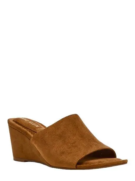 Anne Klein Charisma Wedge Slide Sandal - Hazelnut