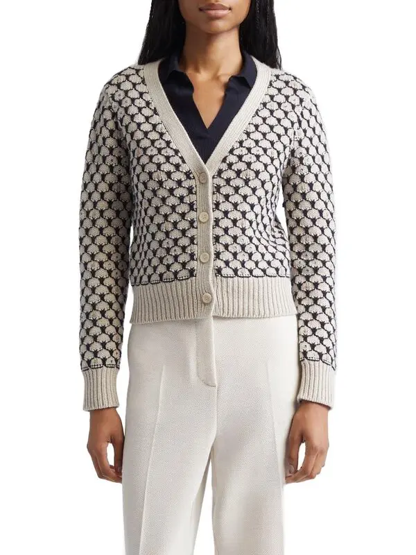 Max Mara Mastro Crystal-embellished Wool-blend Cardigan - Beige