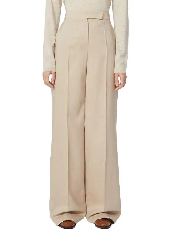 Max Mara Girone Wool Trousers - Moss
