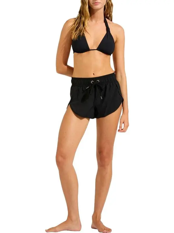 Seafolly Drawstring Board Shorts - Black