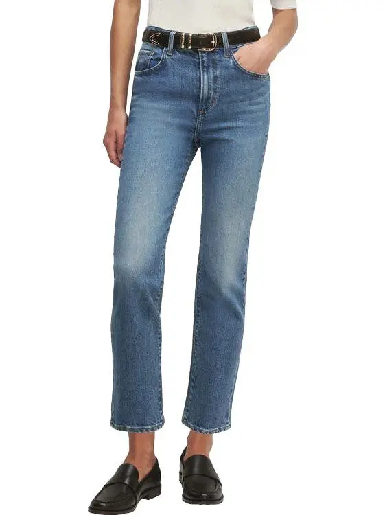 FAVORITE DAUGHTER The Valentina Super High Waist Ankle Straight Leg Jeans - Alton