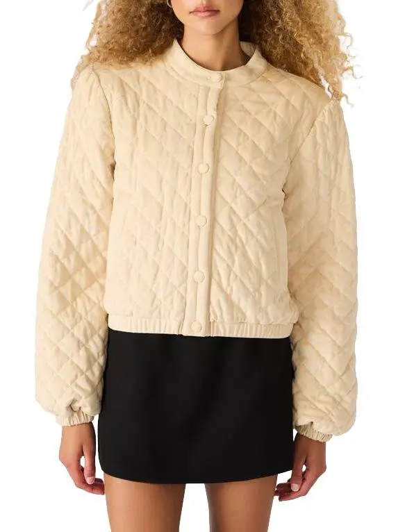 Steve Madden Brylee Quilted Jacket - Irish Cream