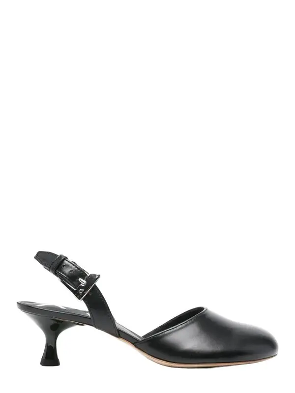 OPEN YY 60mm Bun Slingback Sandals - Black