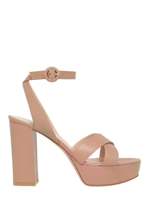 GIANVITO ROSSI 105mm Sabrina Criss-cross Heeled Sandals - Neutrals