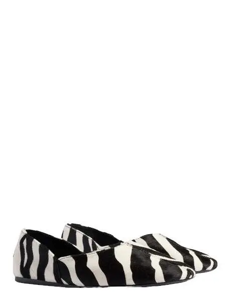 Khaite Jane Calf Hair Ballet Flats - 294 Black/white