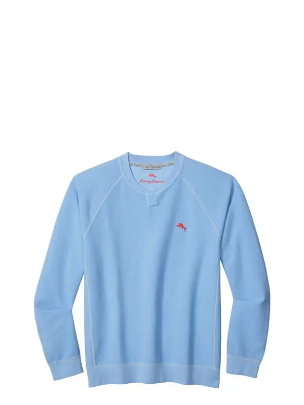 Tommy Bahama Montego Bay Abaco Notch Neck Sweatshirt - Dusk Blue