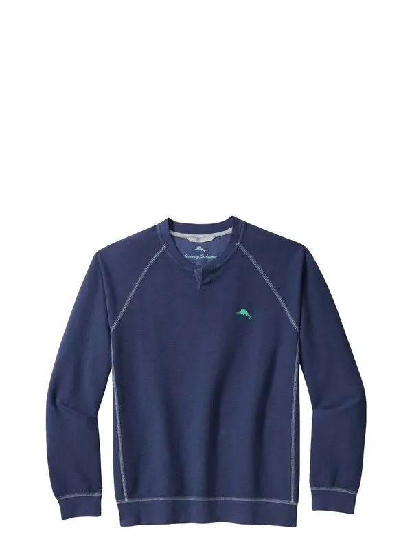 Tommy Bahama Montego Bay Abaco Notch Neck Sweatshirt - Island Navy
