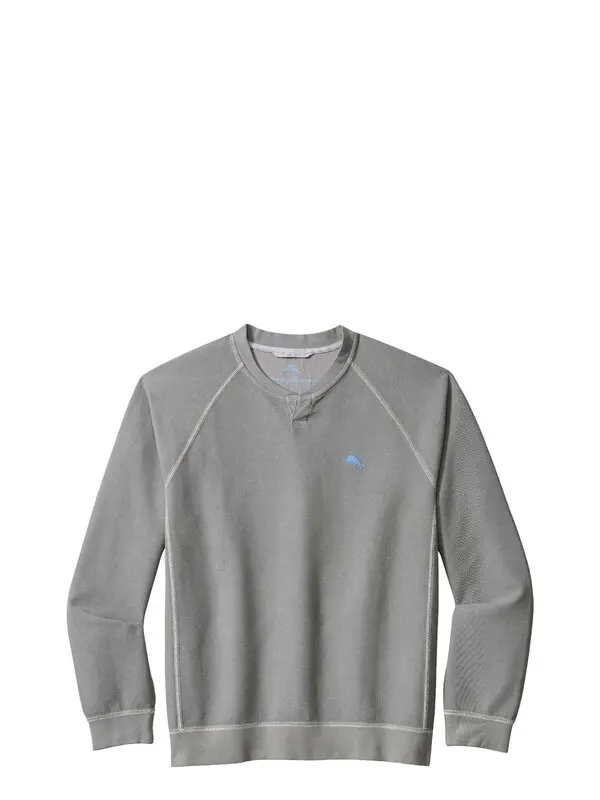 Tommy Bahama Montego Bay Abaco Notch Neck Sweatshirt - Shadow