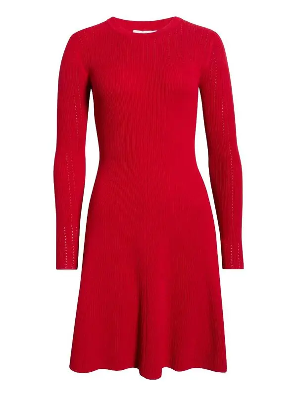 Madewell Tina Pointelle Minidress - Crimson
